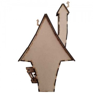 Wonky Haunted House - MDF Wood Kit